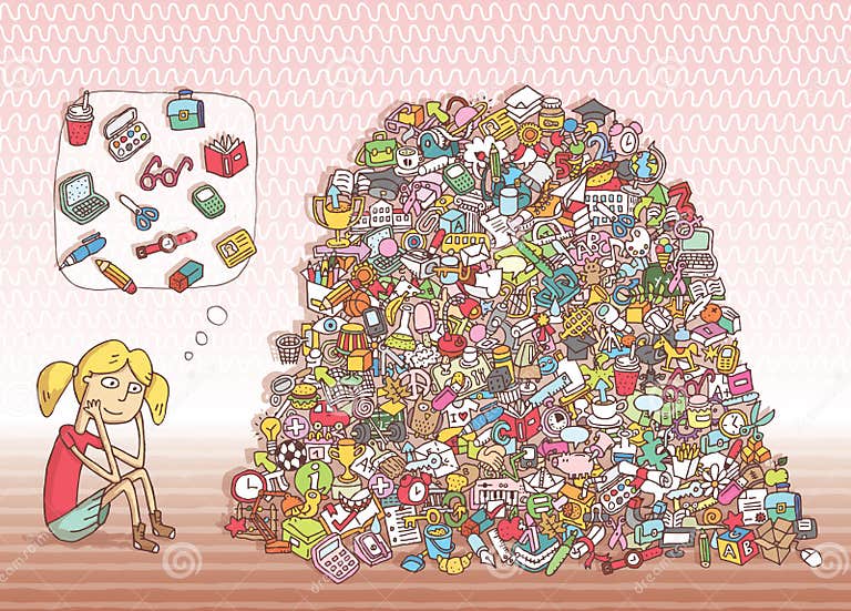 Find Objects Visual Game. Solution in Hidden Layer! Stock Vector ...