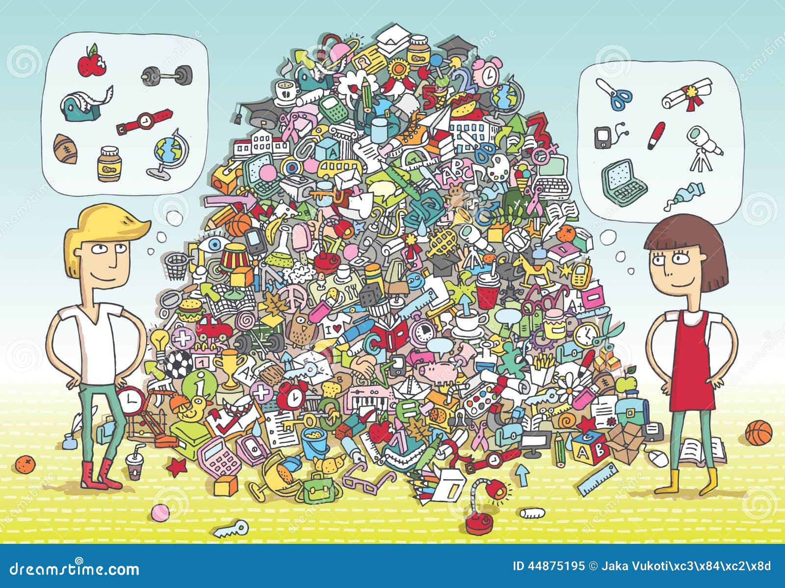 Find Objects Visual Game Solution In Hidden Layer Stock Vector Image 44875195