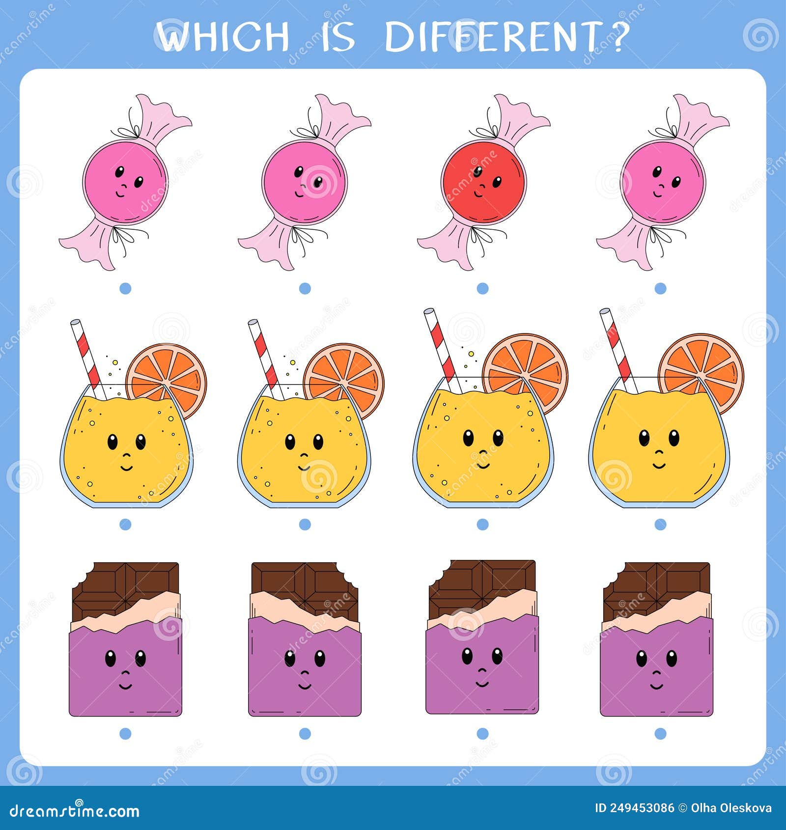 Find the Odd One in the Group Stock Vector - Illustration of homework ...