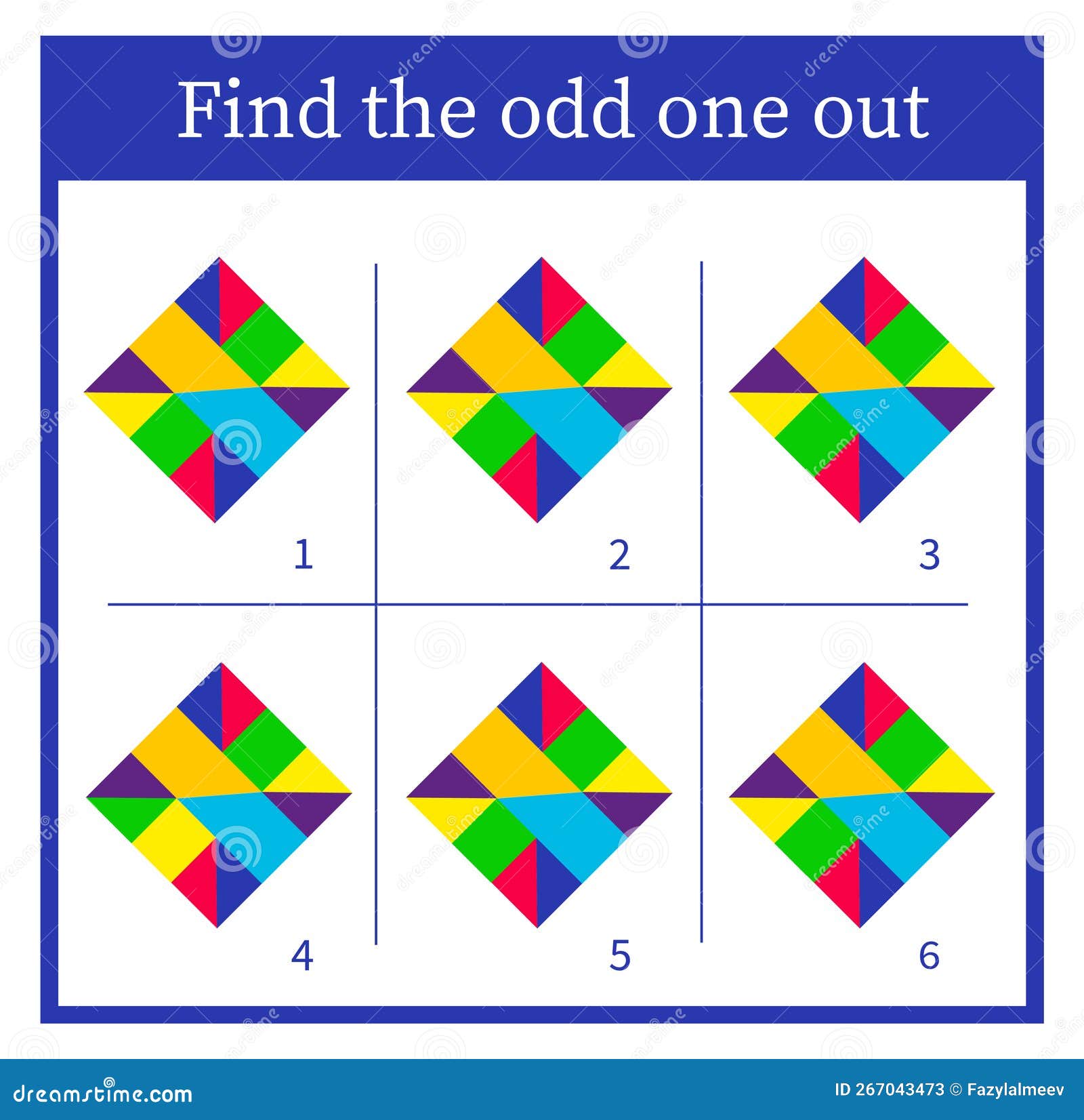 Find the Odd One Out. Logic Puzzle for Children Stock Vector ...