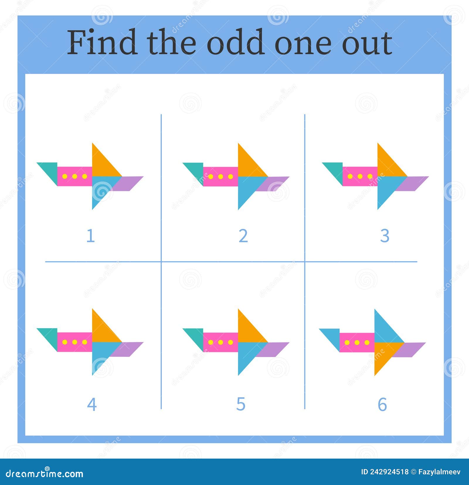 A Game for Kids. Visual Logic Puzzle for Children. Vector Illustration ...