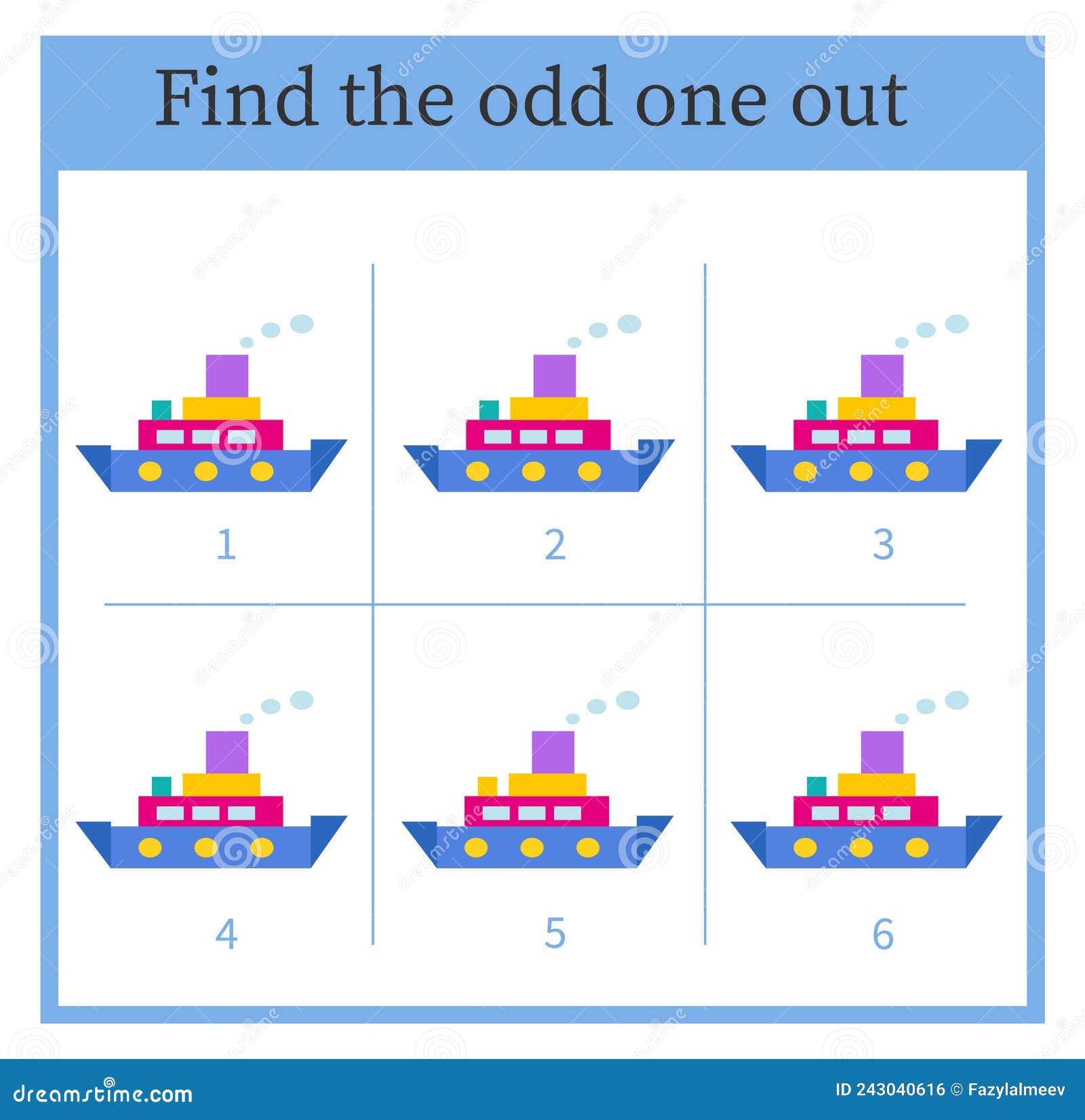 Logic Puzzle for Children. Printable Worksheet. Stock Vector ...