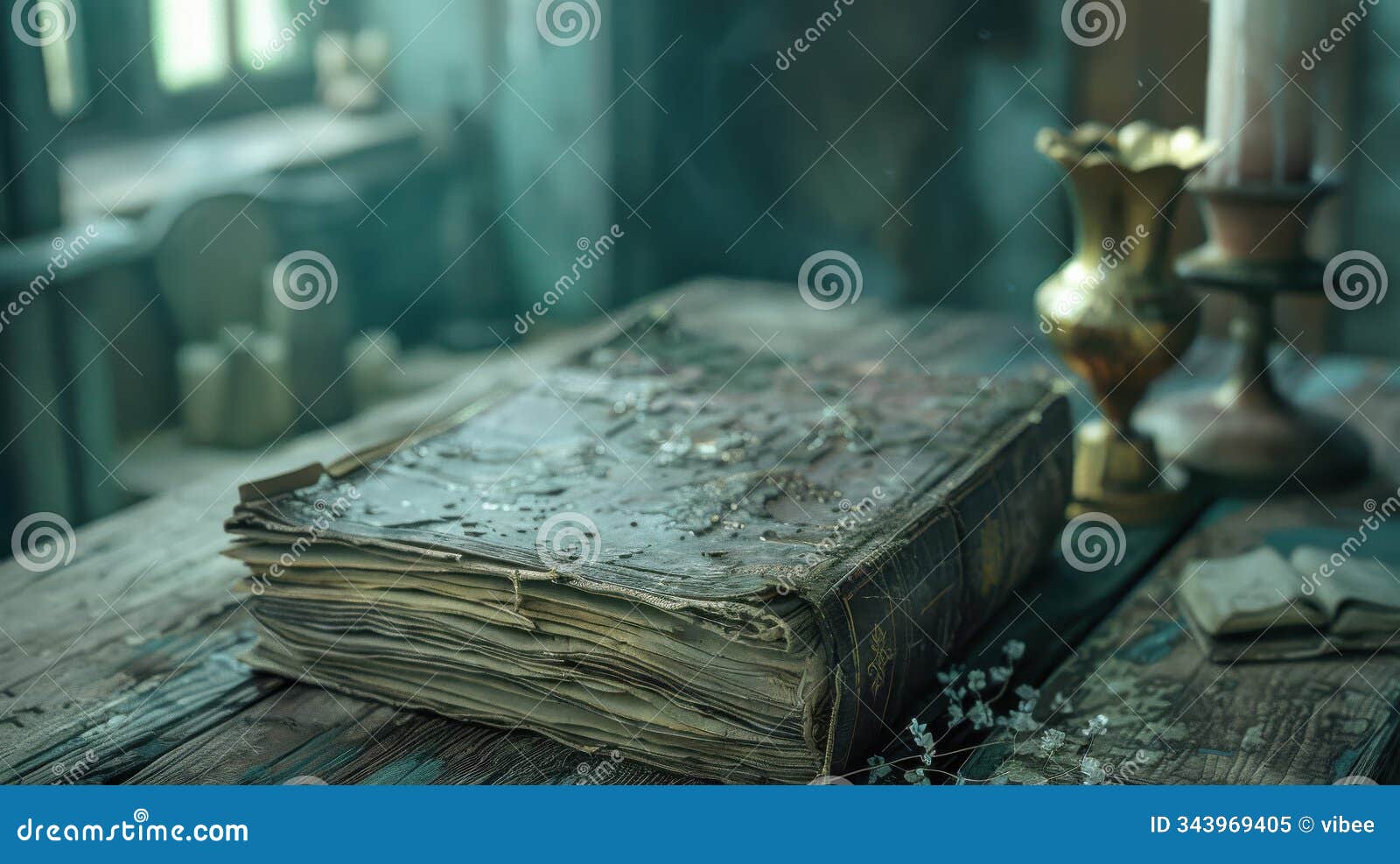 Find in an Old Abandoned Mansion. an Old Book about Magic Stock ...