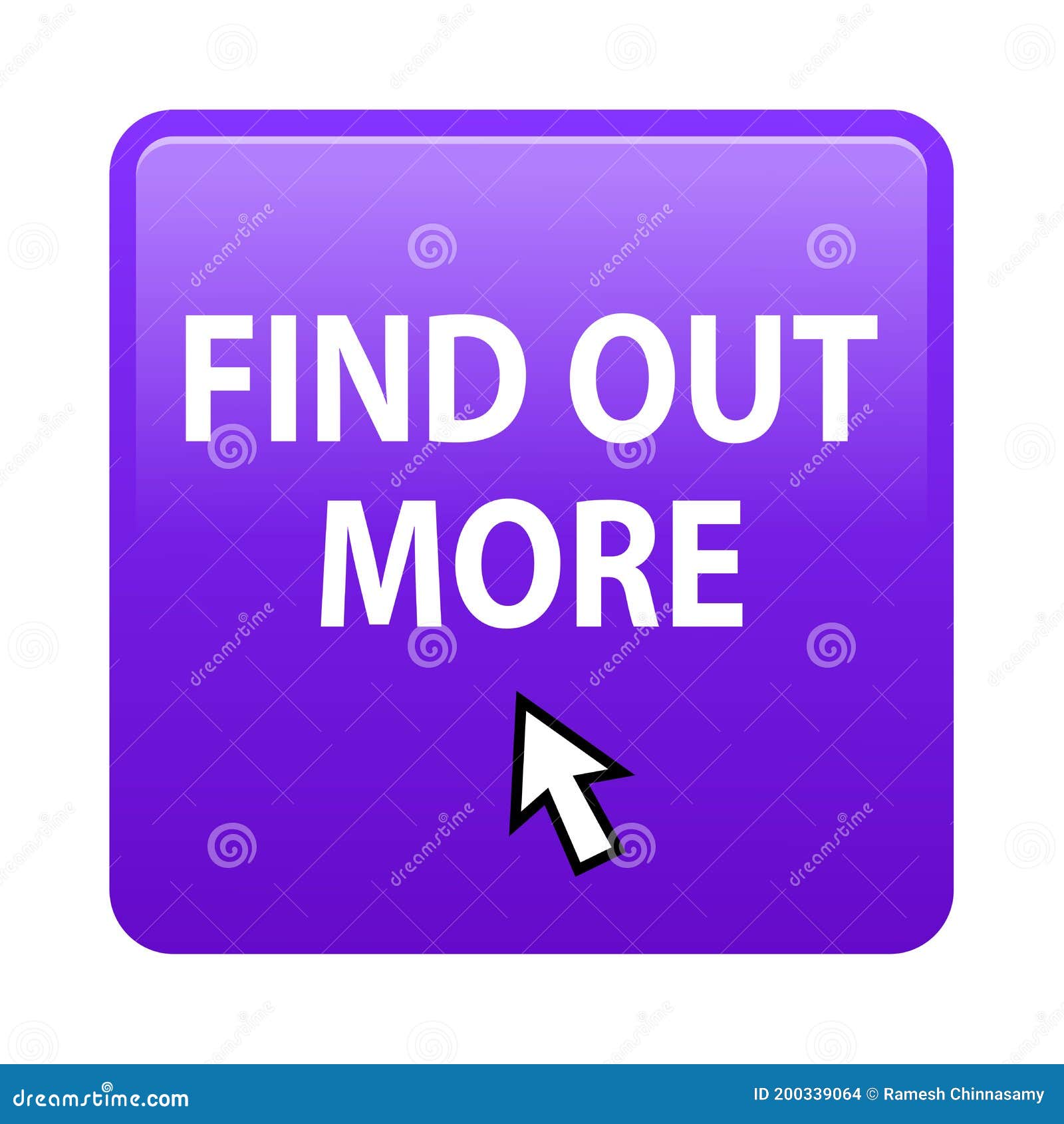 Find out more button stock vector. Illustration of enquiries - 200339064