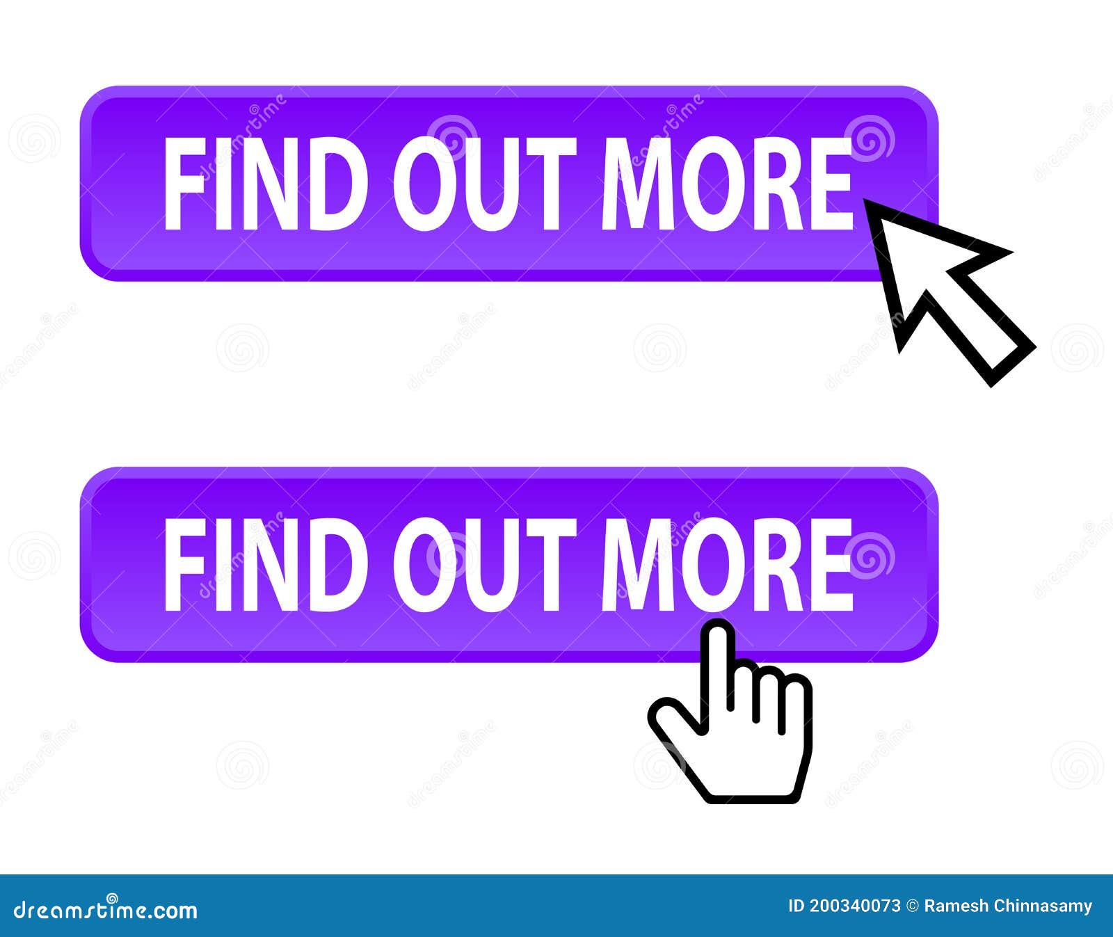 Find out more button stock vector. Illustration of assistance - 200340073