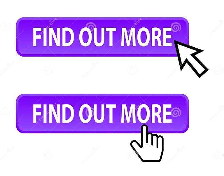 Find out more button stock vector. Illustration of assistance - 200340073