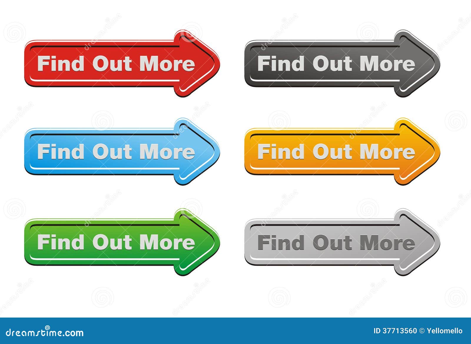 Find Out More - Arrow Buttons Stock Illustration - Illustration of ...