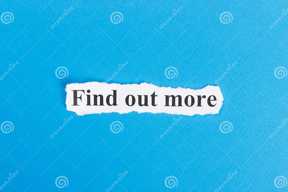 Find Out More Text on Paper. Word Find Out More on Torn Paper Stock ...