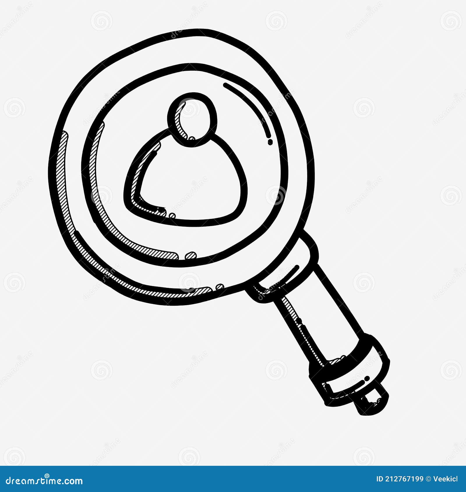 Find People Vector Icon. Drawing Sketch Illustration Hand Drawn Line ...