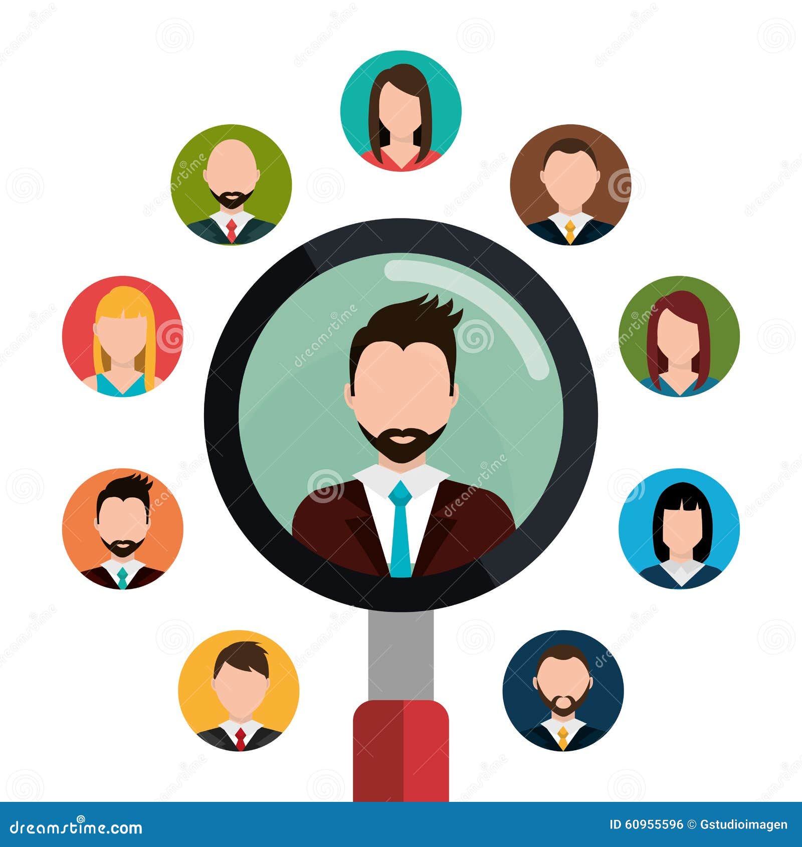 Find Person and Job Interview Stock Vector - Illustration of business ...