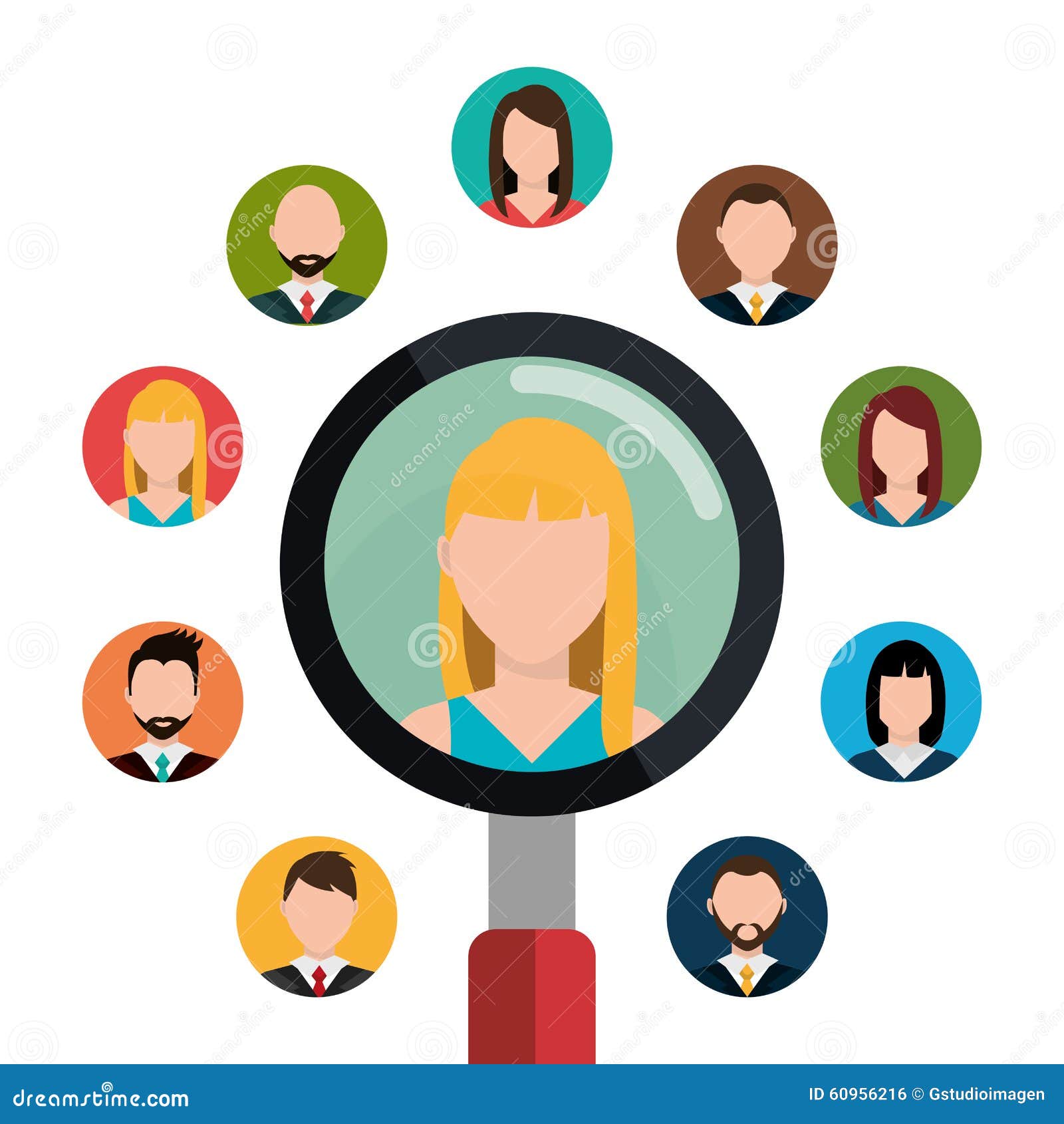 Find Person and Job Interview Stock Vector - Illustration of search ...