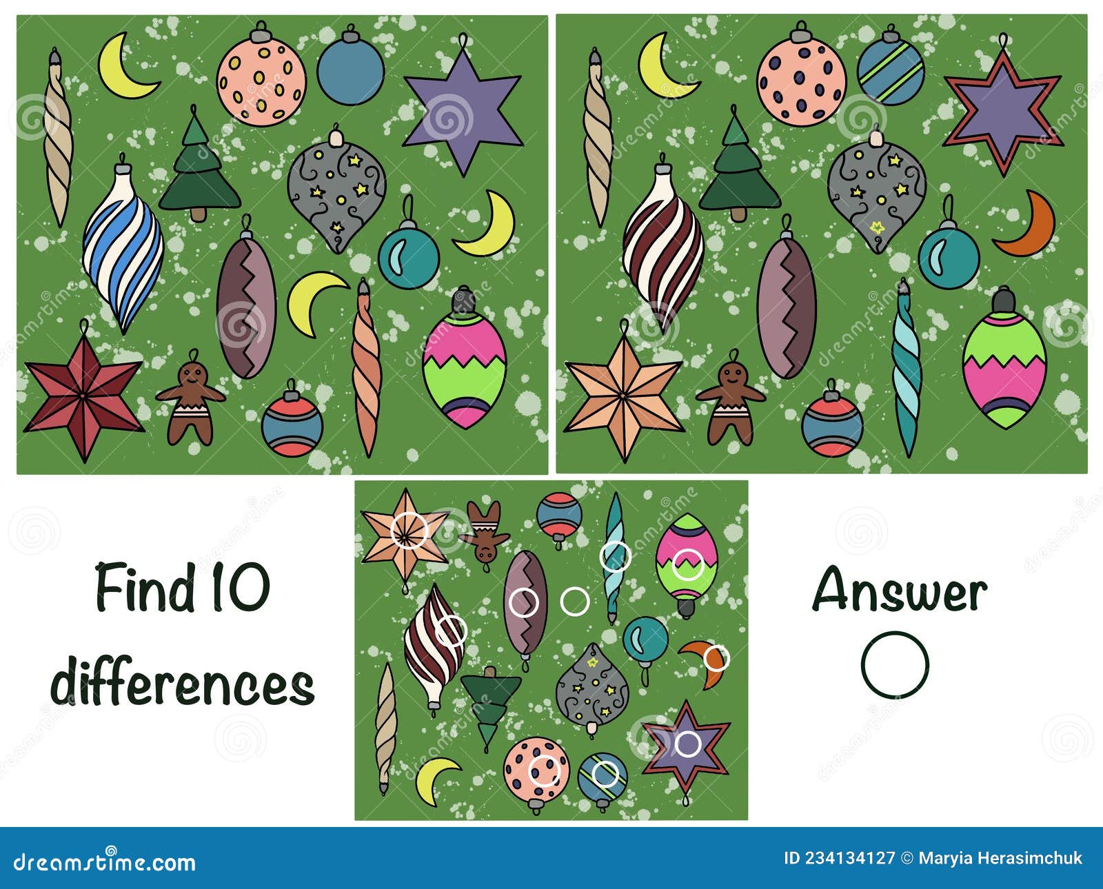 Find the Differences. Logical Game Stock Illustration - Illustration of ...