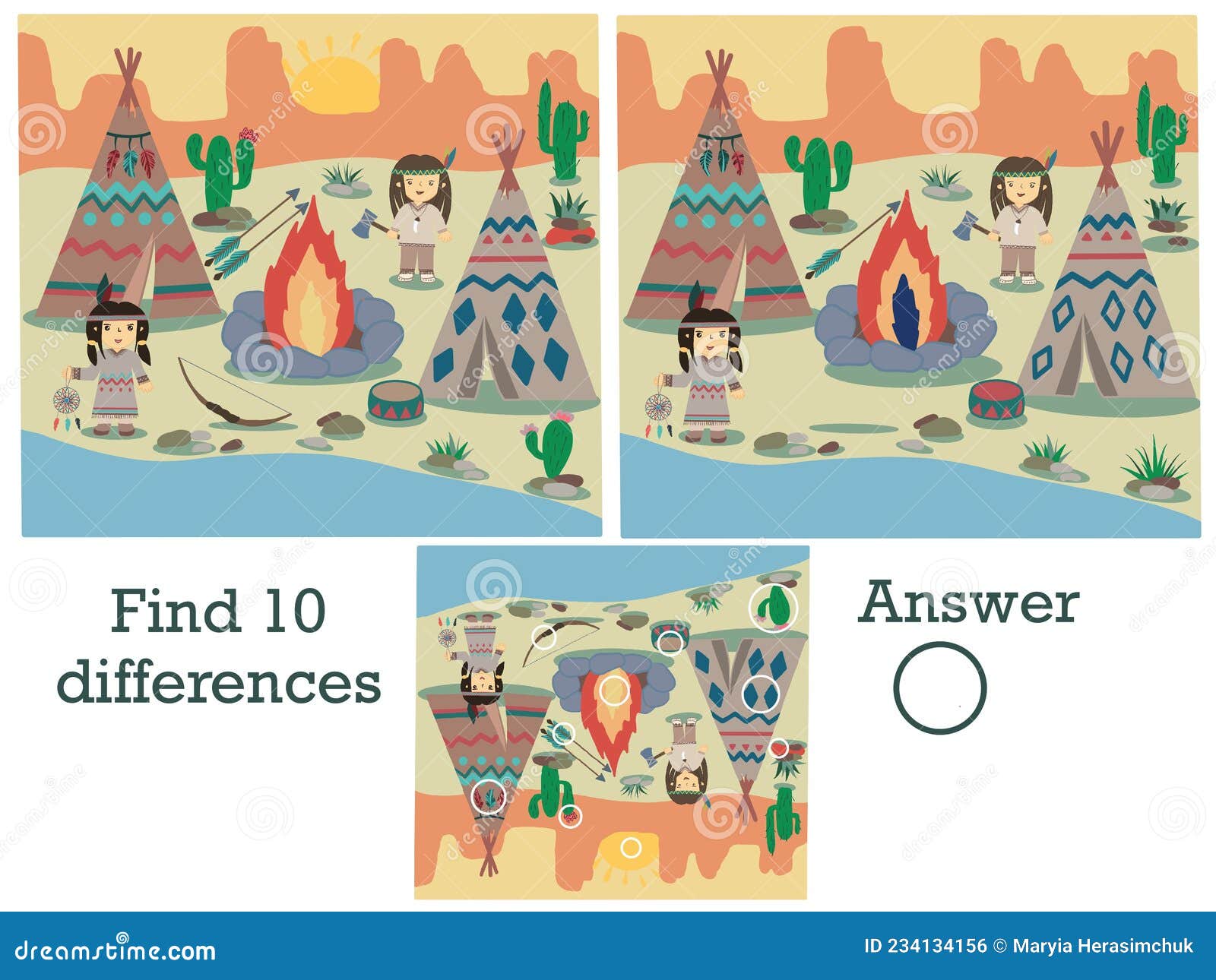 Find the Differences. Logical Game Stock Illustration - Illustration of ...