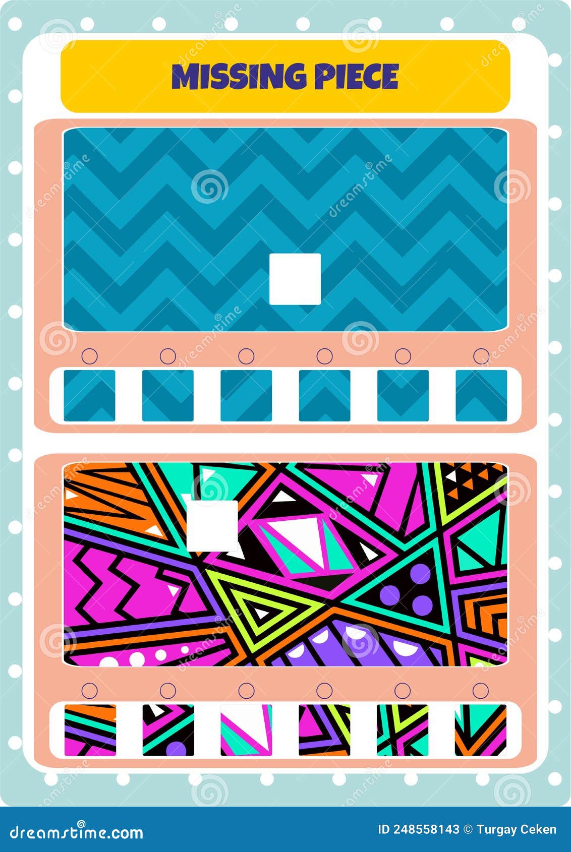 Find in the Pictures Missing Piece Stock Illustration - Illustration of ...