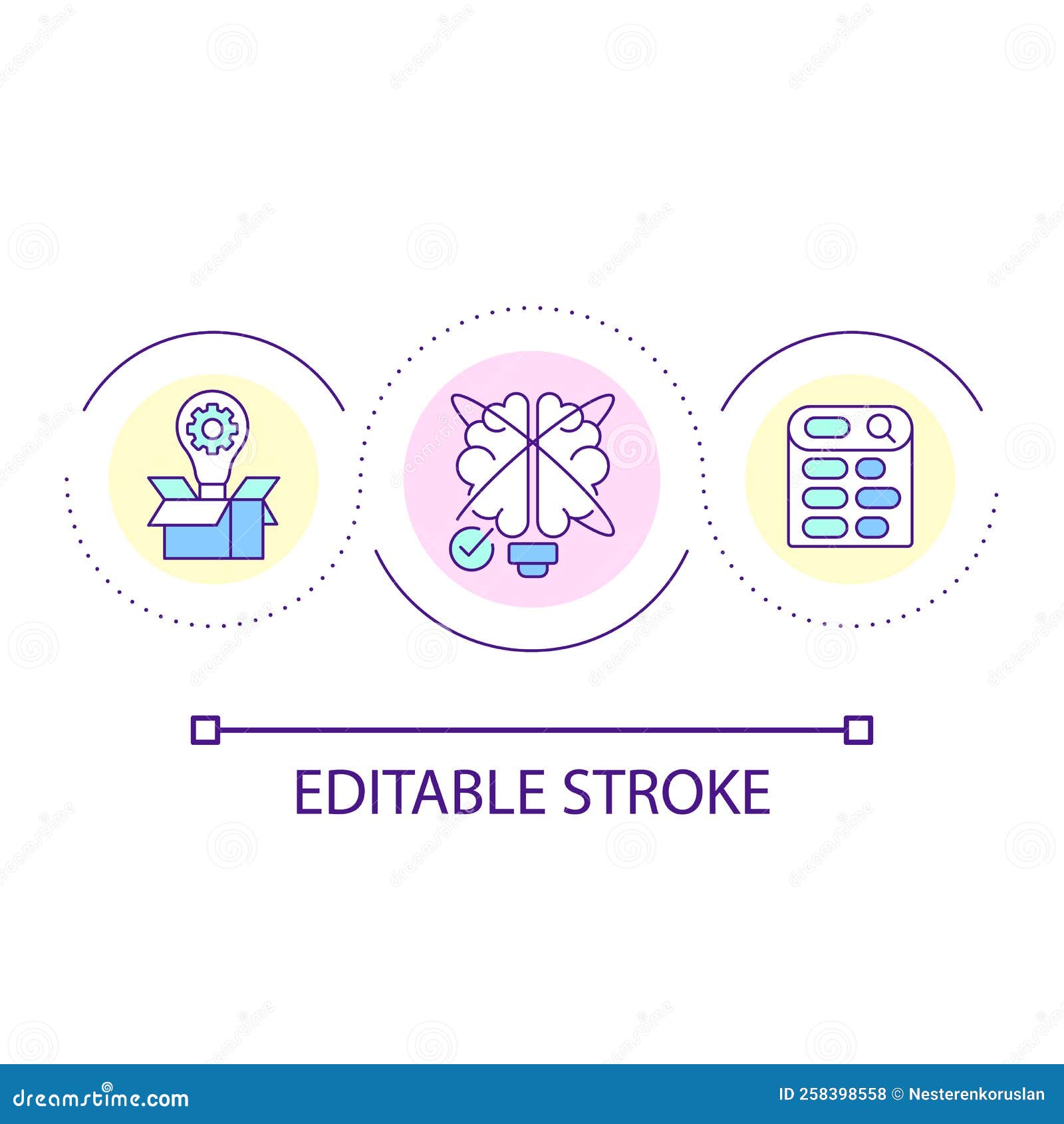 Find Problem Solving Loop Concept Icon Stock Vector - Illustration of ...