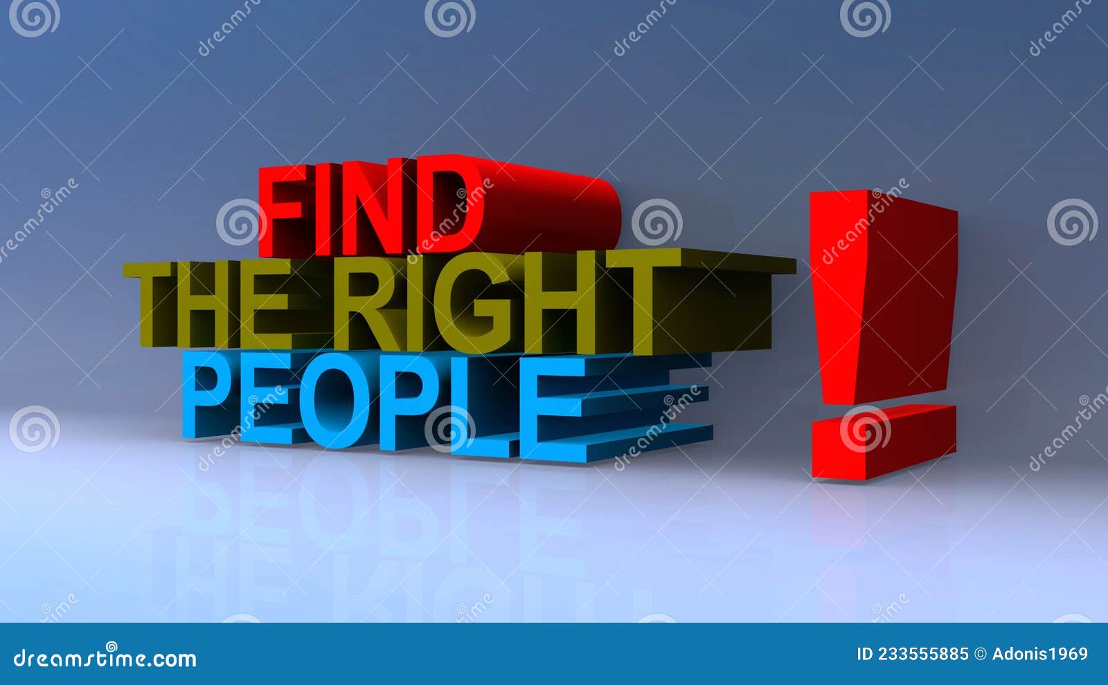 Find the Right People on Blue Stock Illustration - Illustration of ...