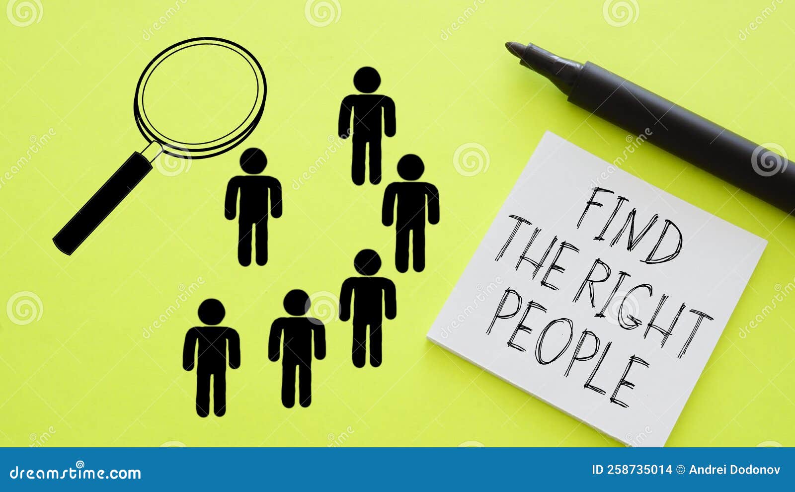 Find the Right People is Shown Using the Text Stock Photo - Image of ...