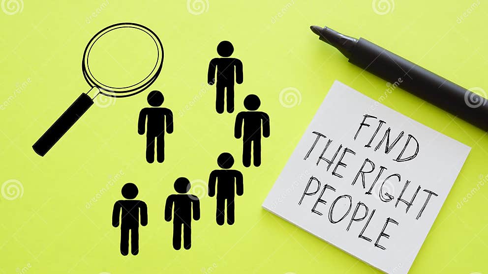 Find the Right People is Shown Using the Text Stock Photo - Image of ...