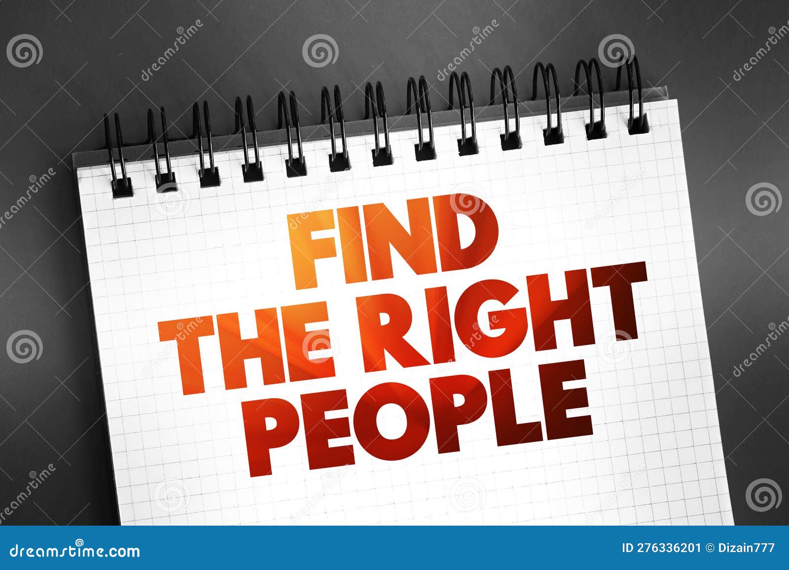 Find the Right People Text on Notepad, Concept Background Stock ...
