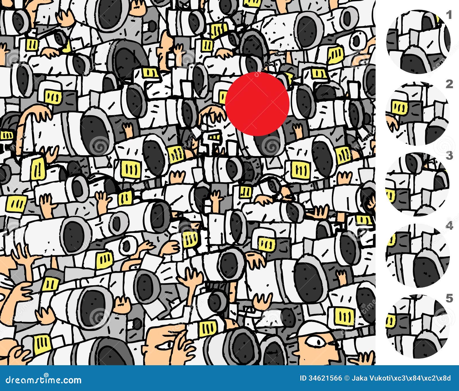 Find the Right Piece, Visual Game. Answer No Stock Vector ...