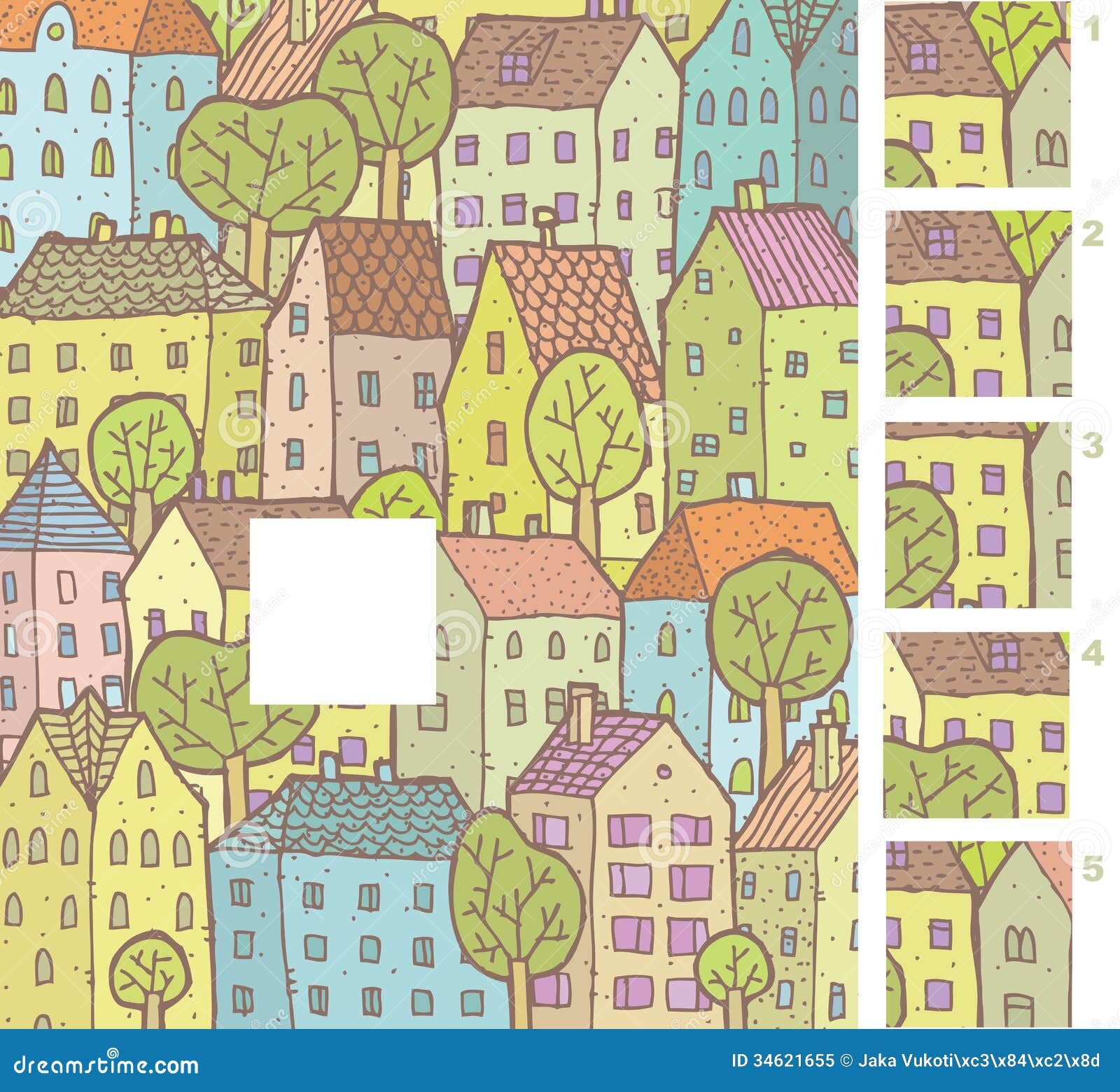 Find the Right Piece, Visual Game. Answer No Stock Vector ...