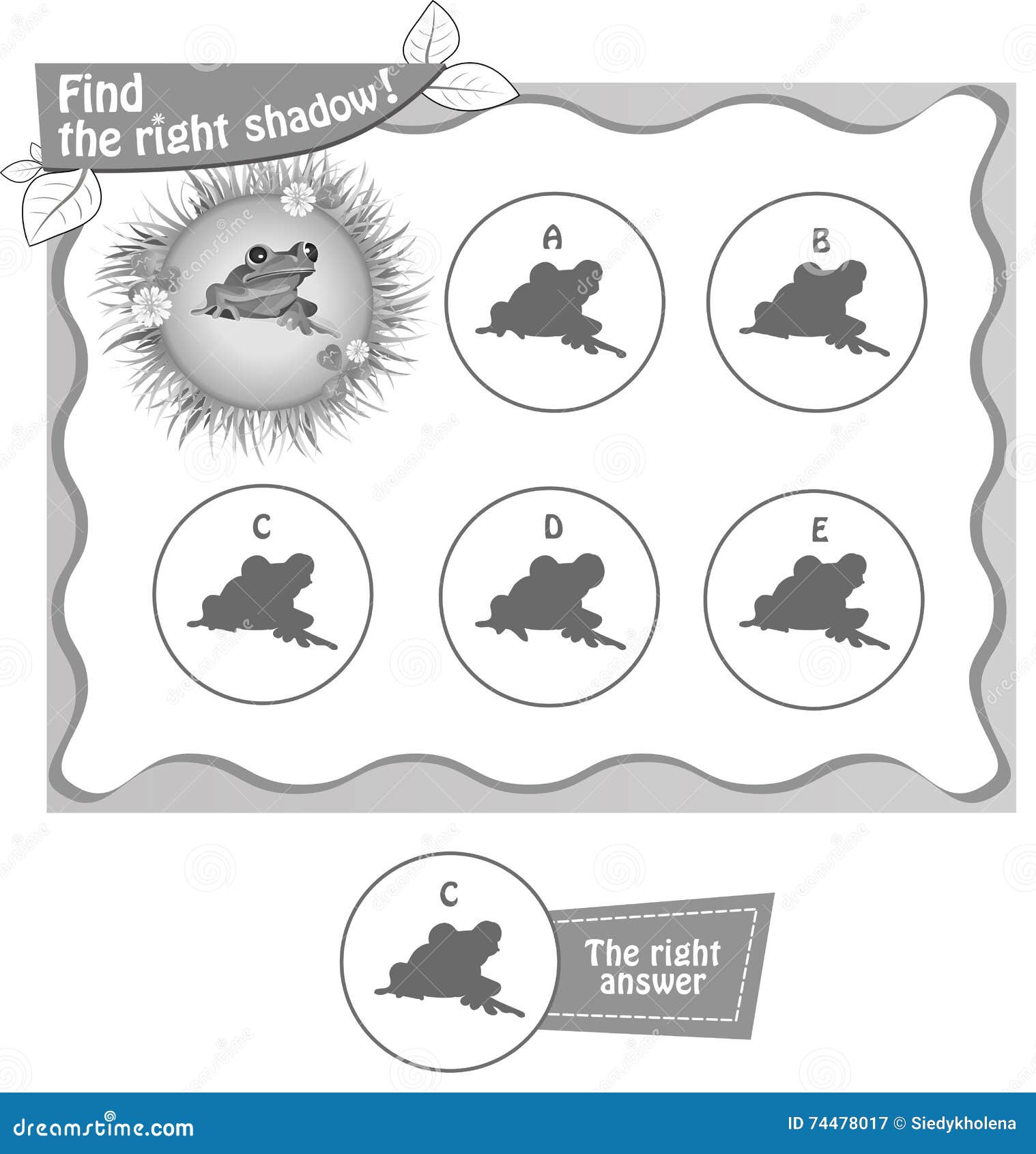 Find right shadow frog stock illustration. Illustration of ready - 74478017