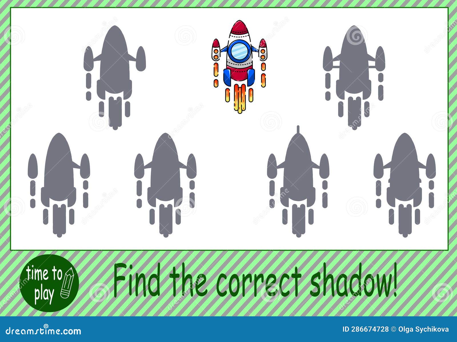 Find the Right Shadow from the Robot. Stock Vector - Illustration of ...