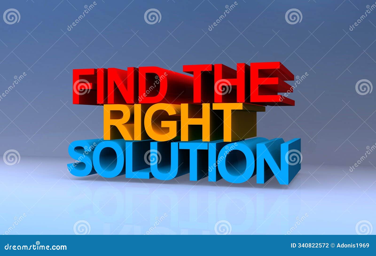 Find the Right Solution on Blue Stock Illustration - Illustration of ...