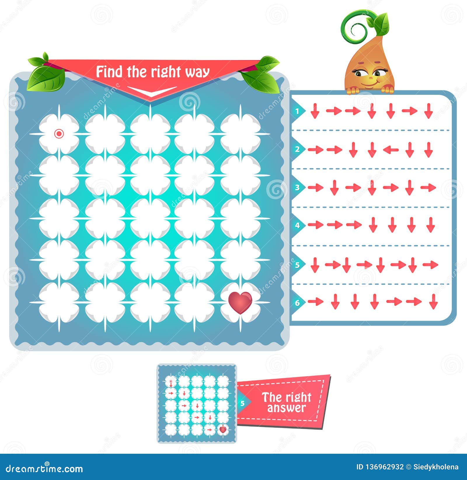 Find the Right Way Heart Iq Stock Illustration - Illustration of vector ...