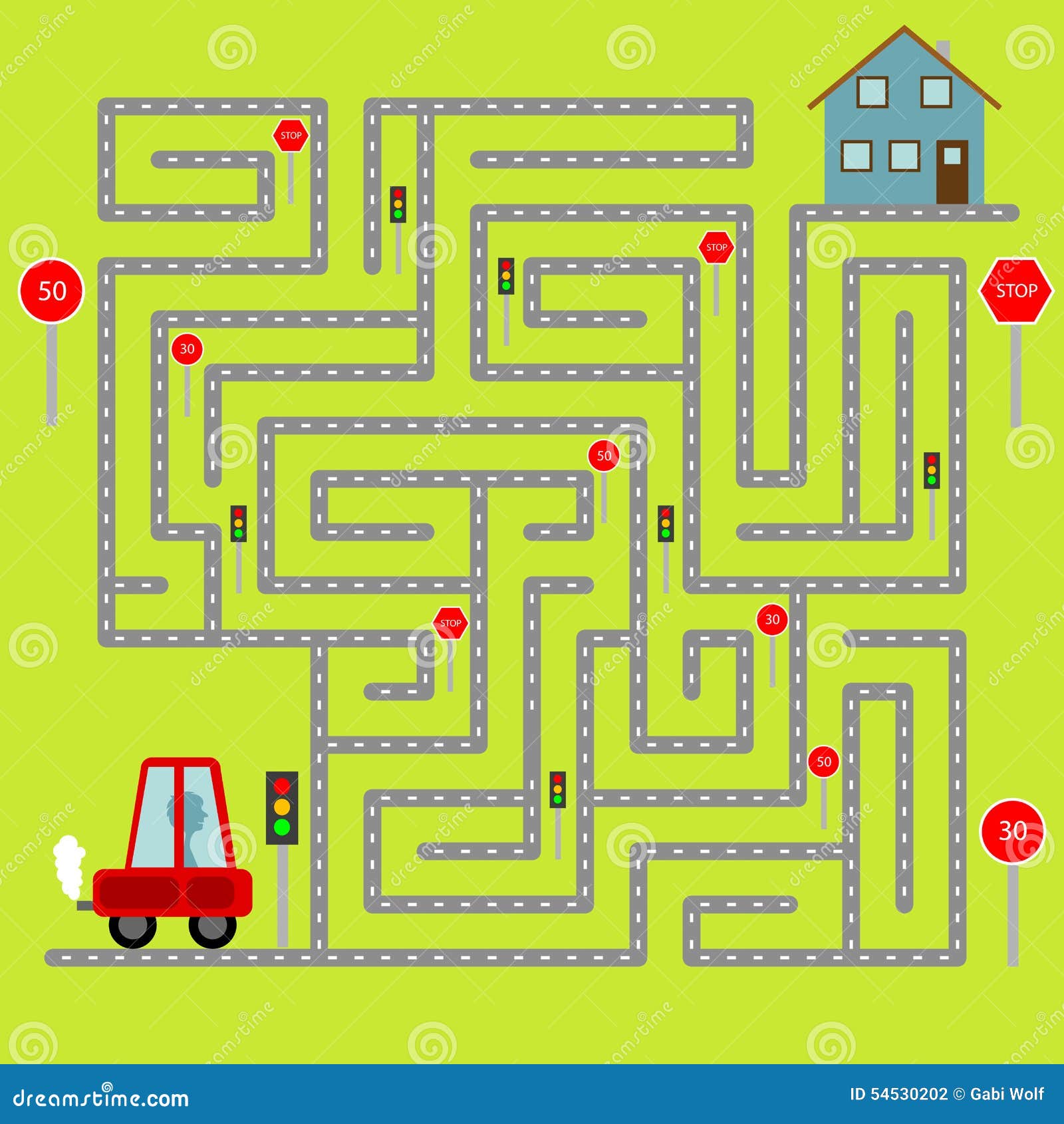 Find the right way stock vector. Illustration of drawing - 54530202