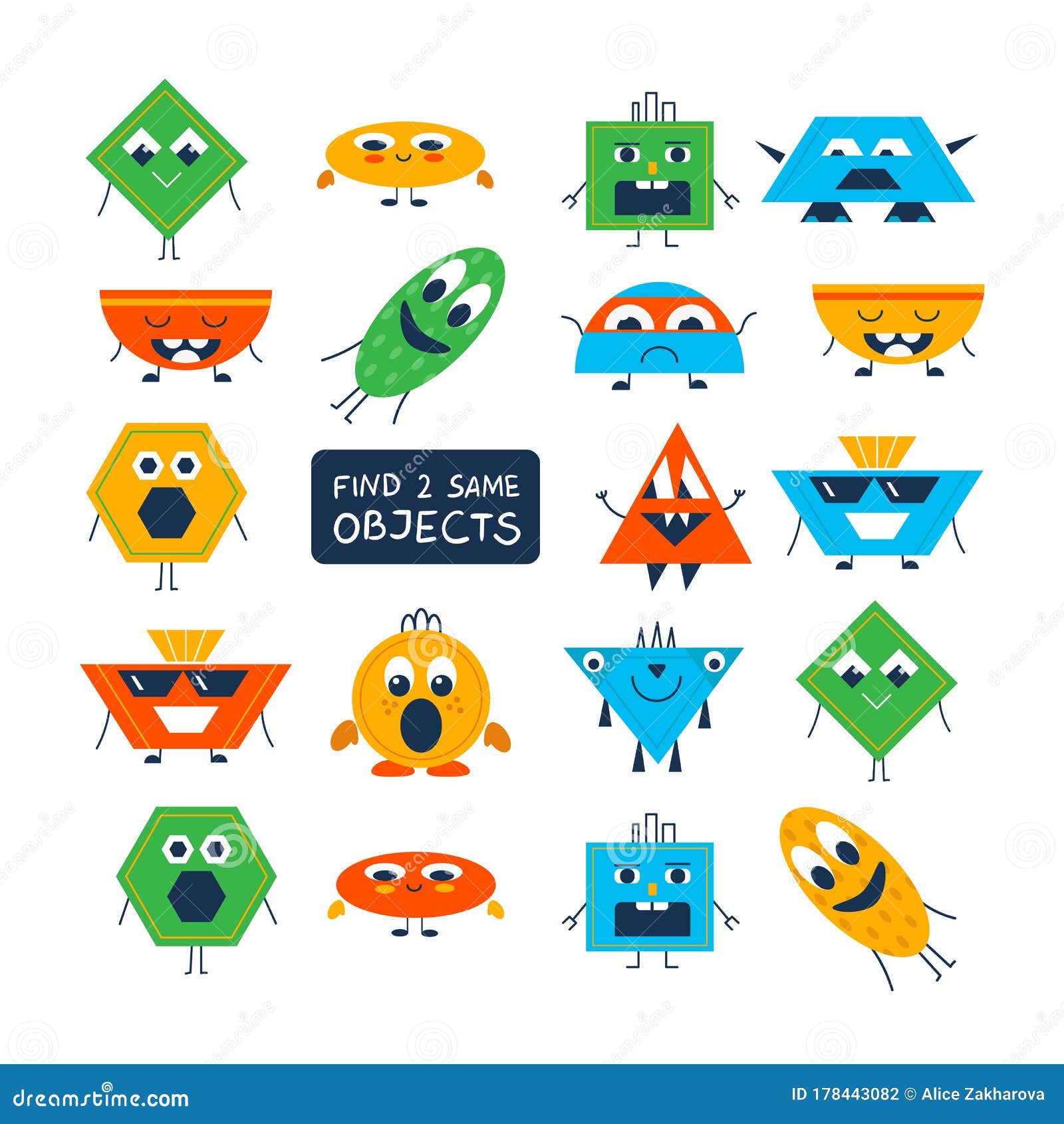 Find same objects game stock illustration. Illustration of hands ...