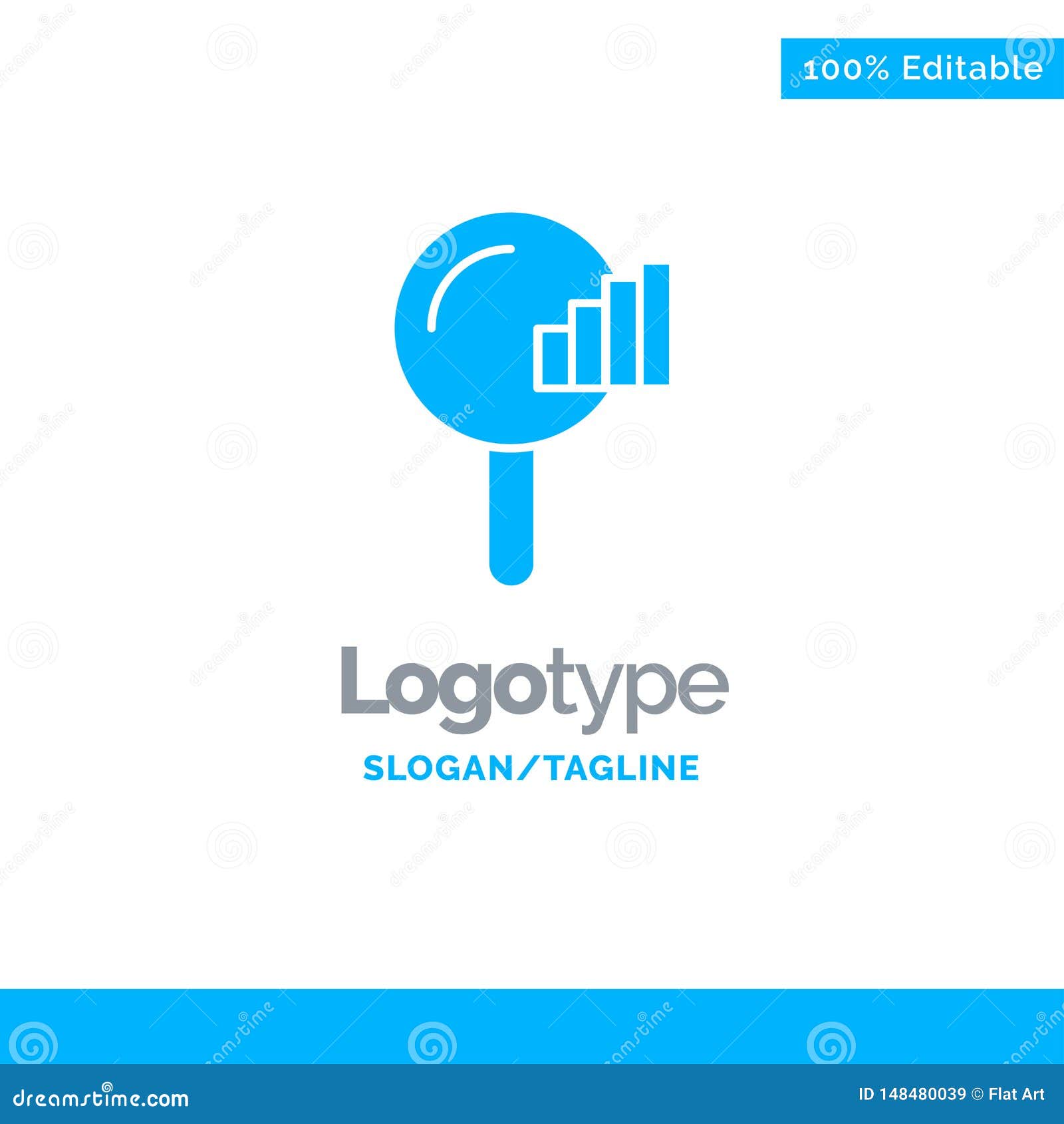 Find, Search, Service, Signal Blue Solid Logo Template. Place for ...