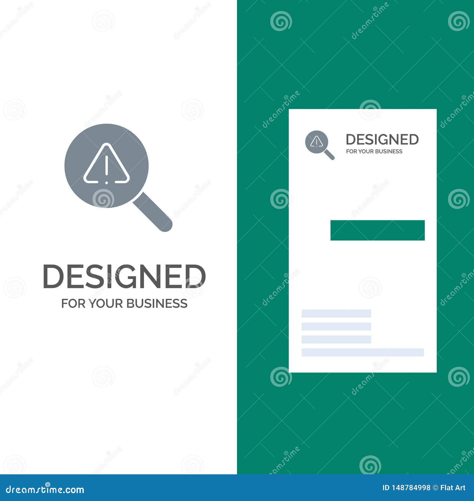 Find, Search, View, Error Grey Logo Design and Business Card Template ...