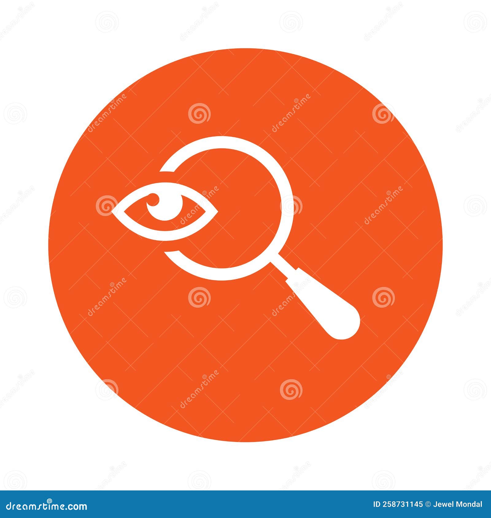 Find, Search, View Icon. Orange Vector Sketch Stock Illustration ...