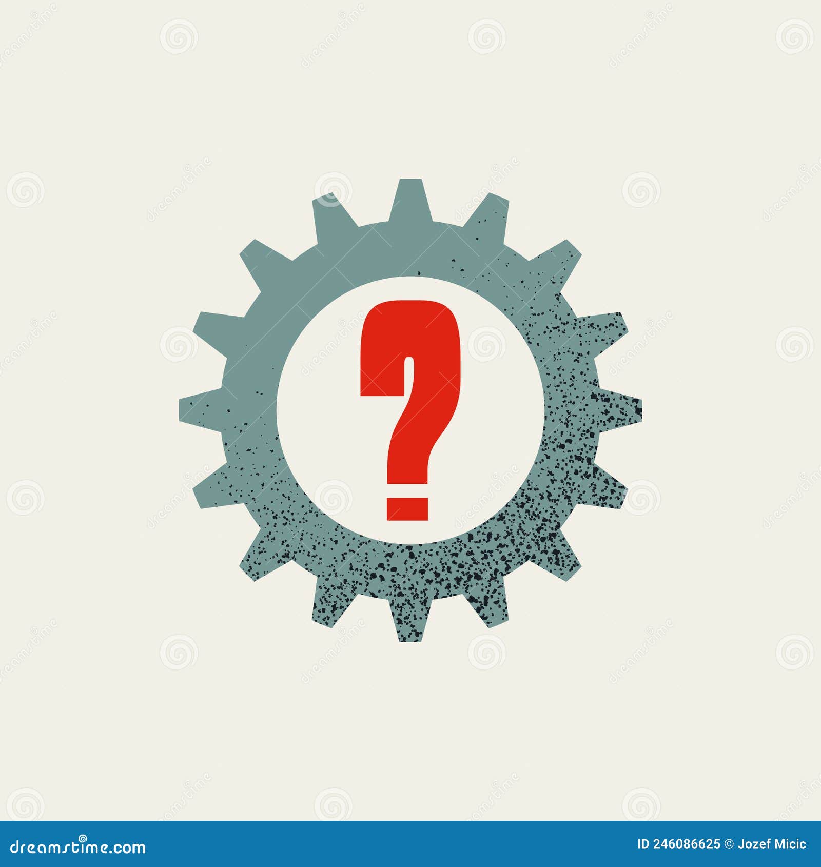 Find Solution, Business Vector Concept. Big Question Mark and Gear ...