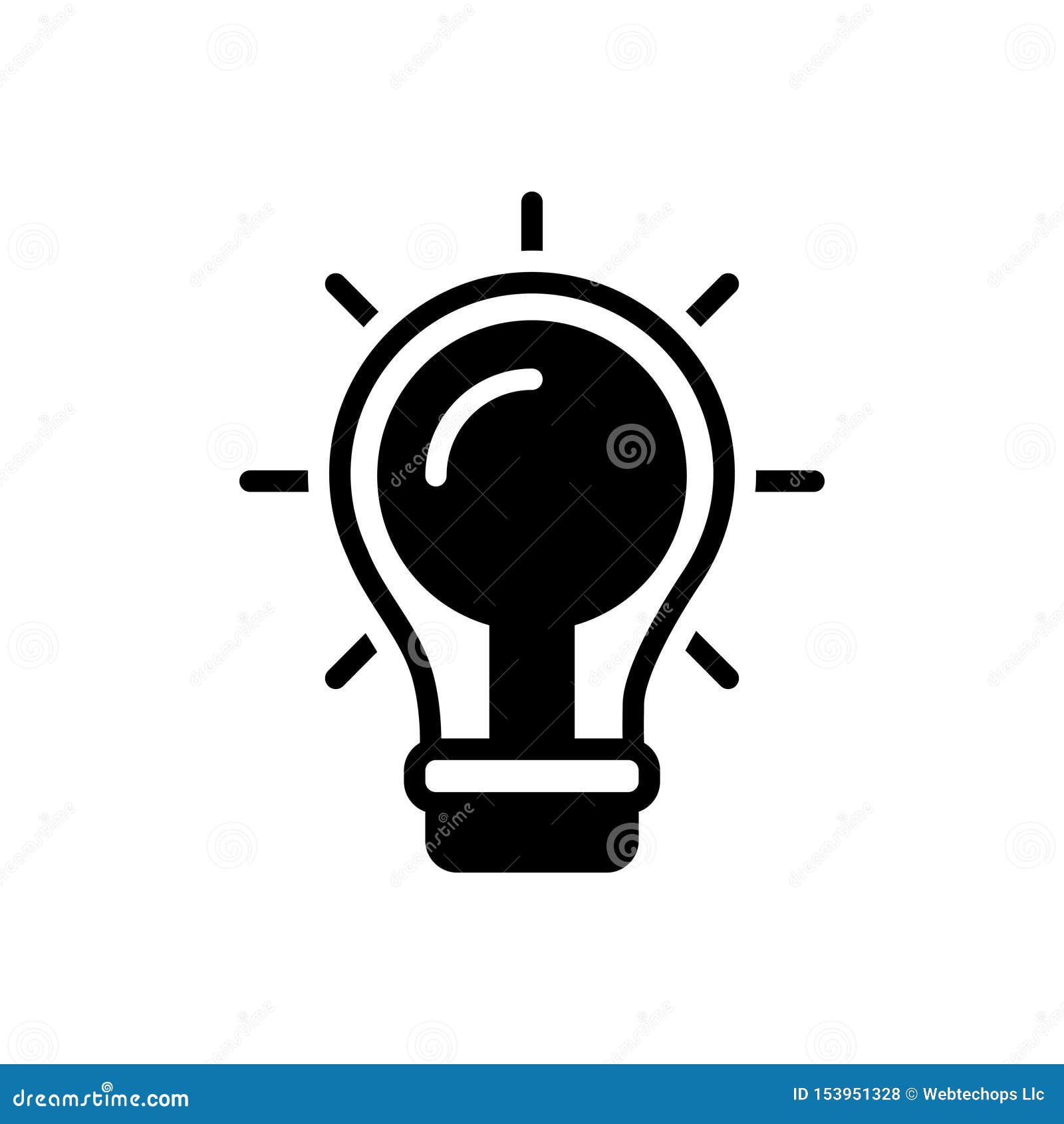 Black Solid Icon for Find a Solution, Creative and Idea Stock Vector ...