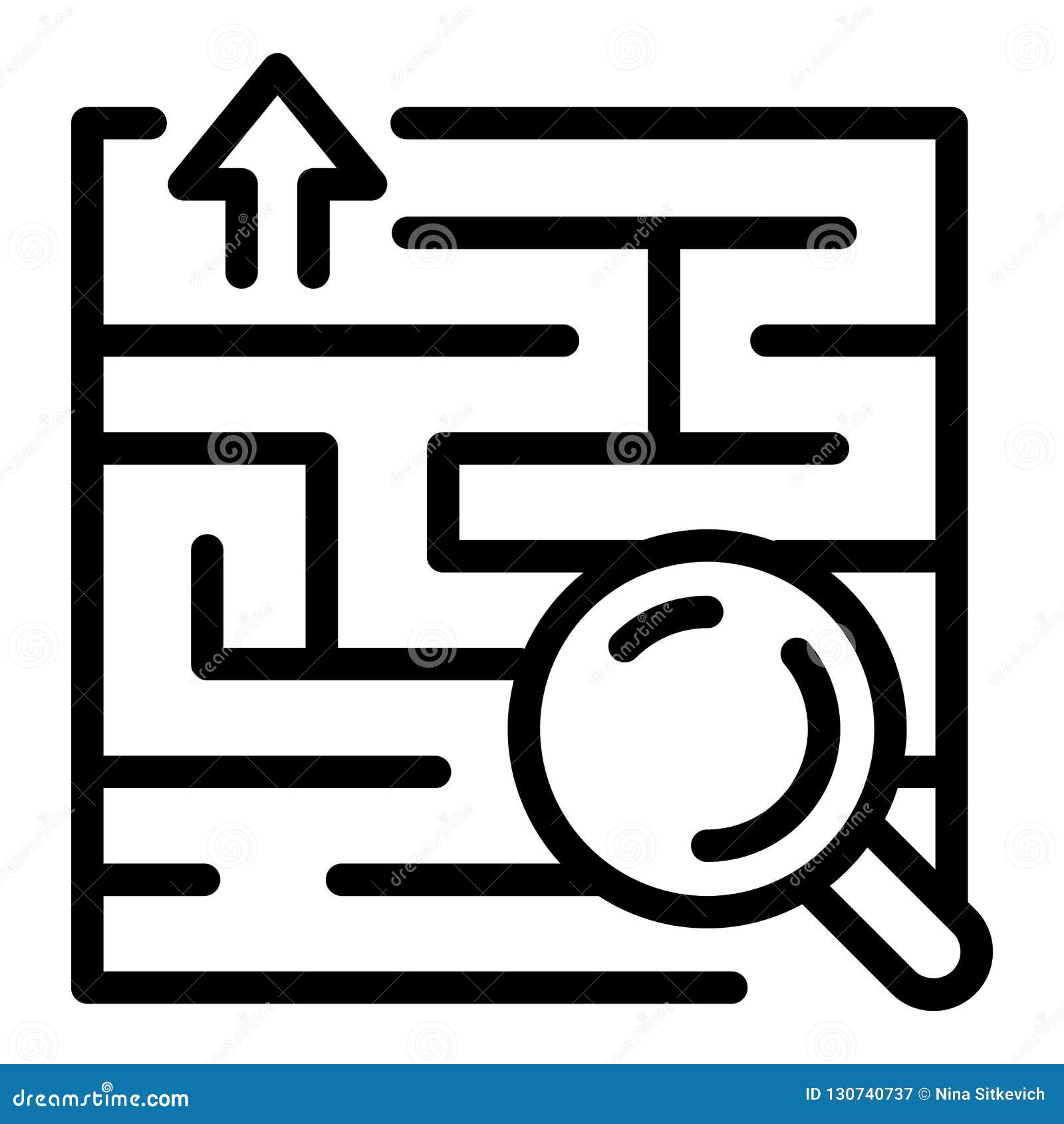 Find Solution Icon, Outline Style Stock Vector - Illustration of ...
