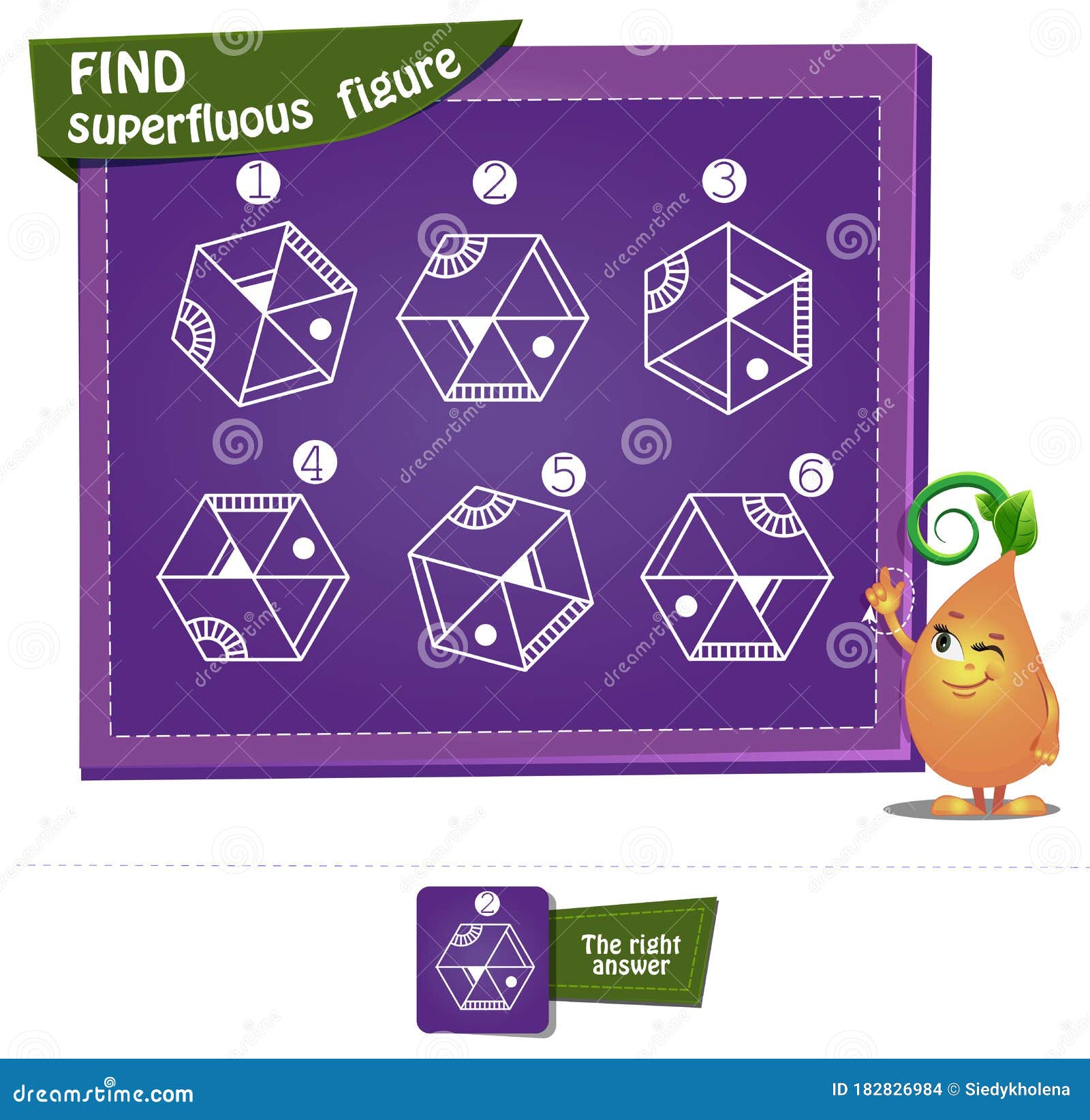 Find Superfluous Figure Brainteaser Stock Vector - Illustration of ...