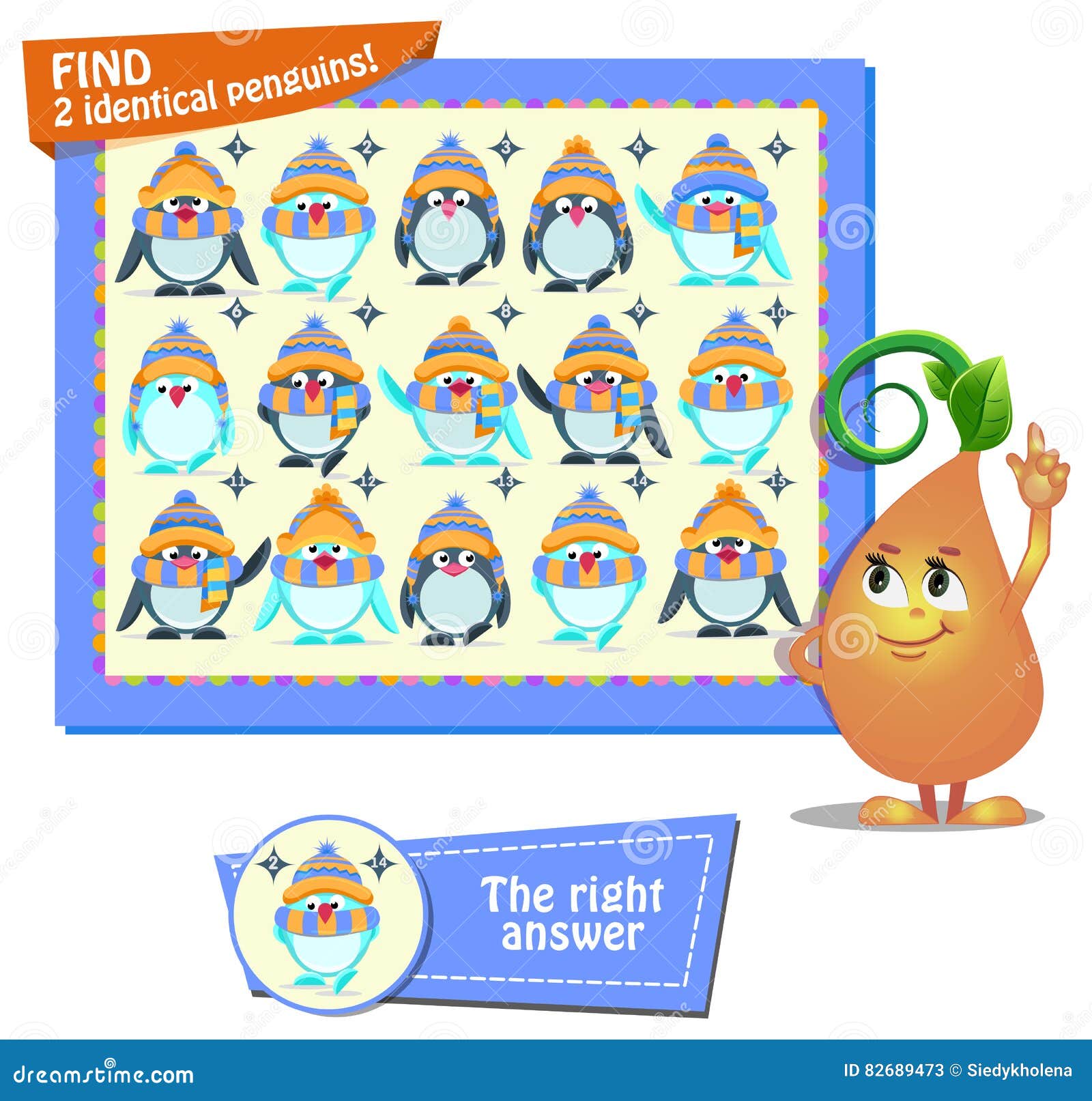 Find Penguins And Seagulls, Color And Count. Games For Kids. Puzzle ...