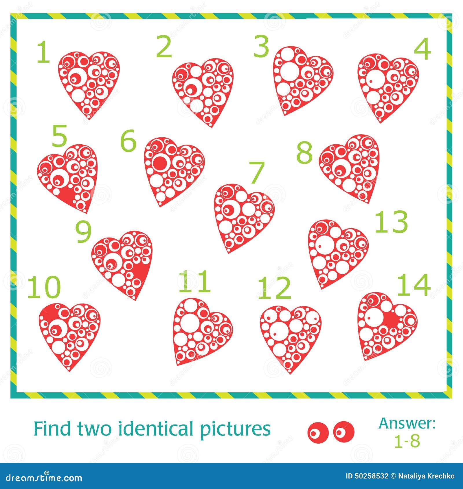 Find Two Identical Pictures Stock Vector - Illustration of educational ...