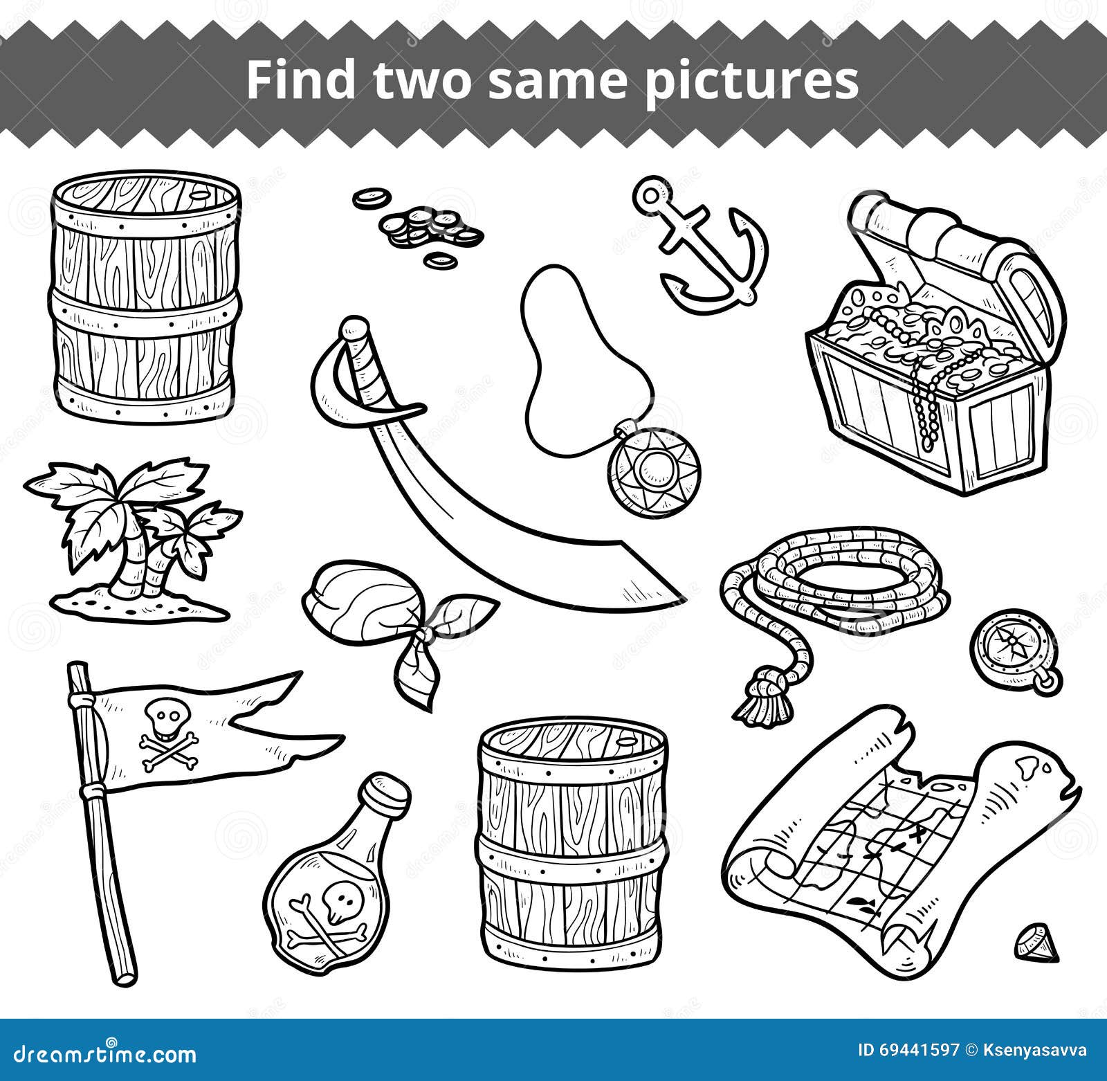 Find Same Items Learning Stock Illustrations – 34 Find Same Items ...