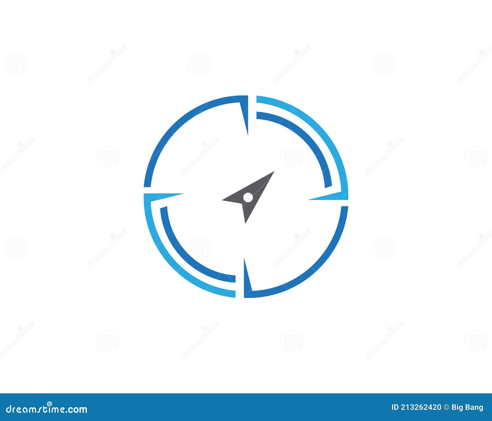 Find the Way with Compass Logo Stock Vector - Illustration of south ...