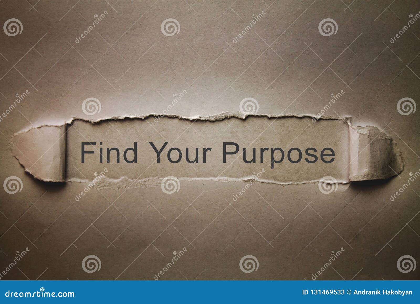 Find Your Purpose on Torn Paper Stock Image - Image of mission ...