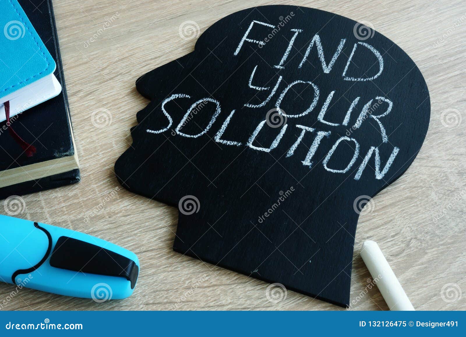 Find Your Solution Written on Head Silhouette Stock Image - Image of ...