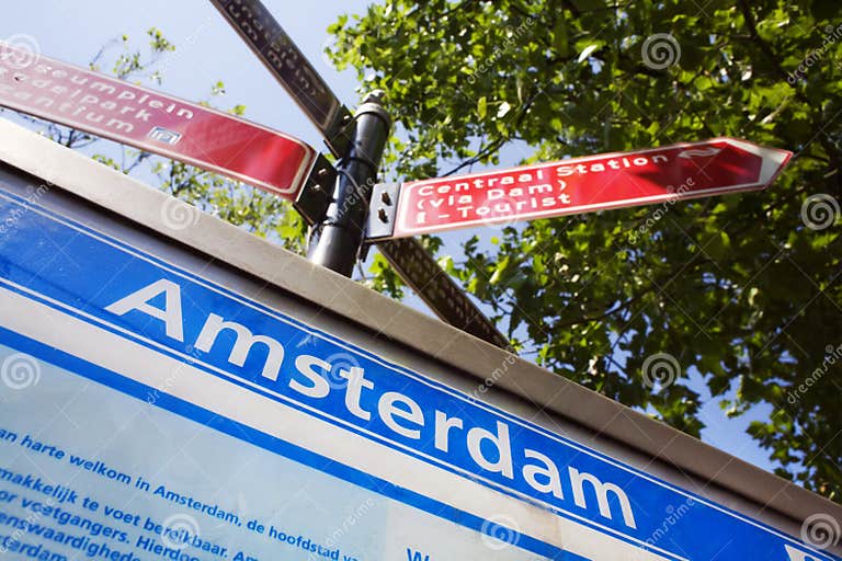 Find your way in amsterdam stock photo. Image of central - 3687078