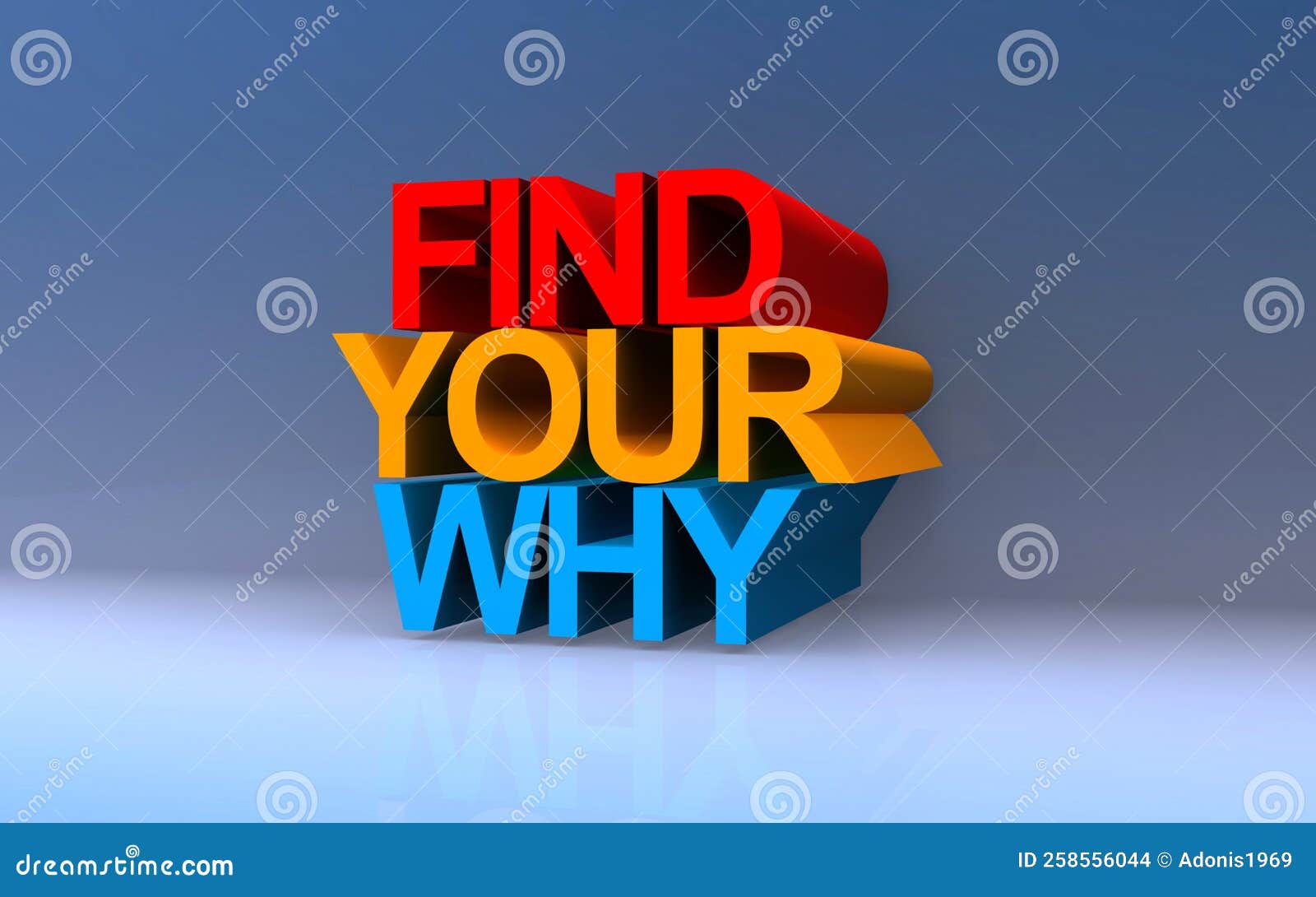 Find your why on blue stock illustration. Illustration of brand - 258556044