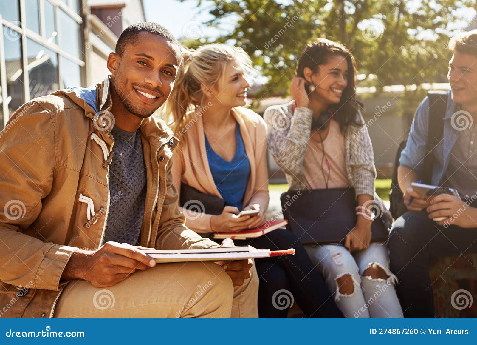 Find Yourself a Cozy and Efficient Study Group. Portrait of a Student ...