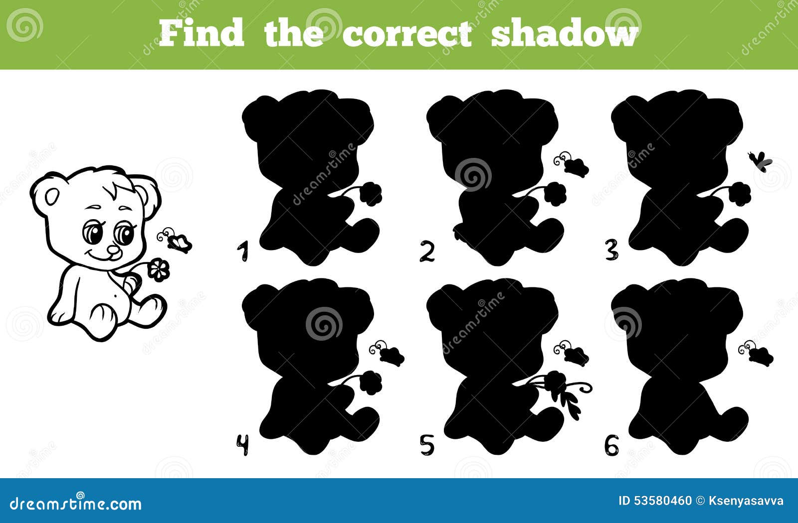 Finden Sie Den Korrekten Schatten Vektor Abbildung - Illustration von ...