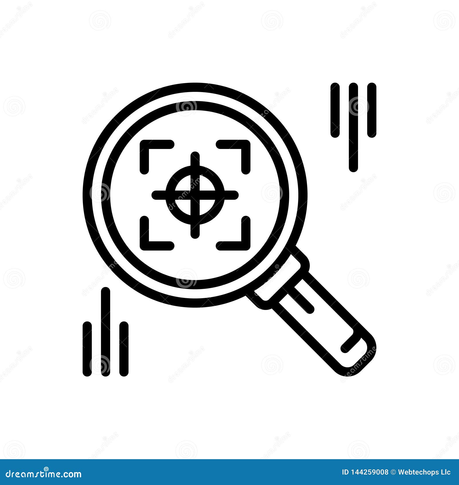 Black Line Icon for Finder, Search and Quest Stock Vector ...