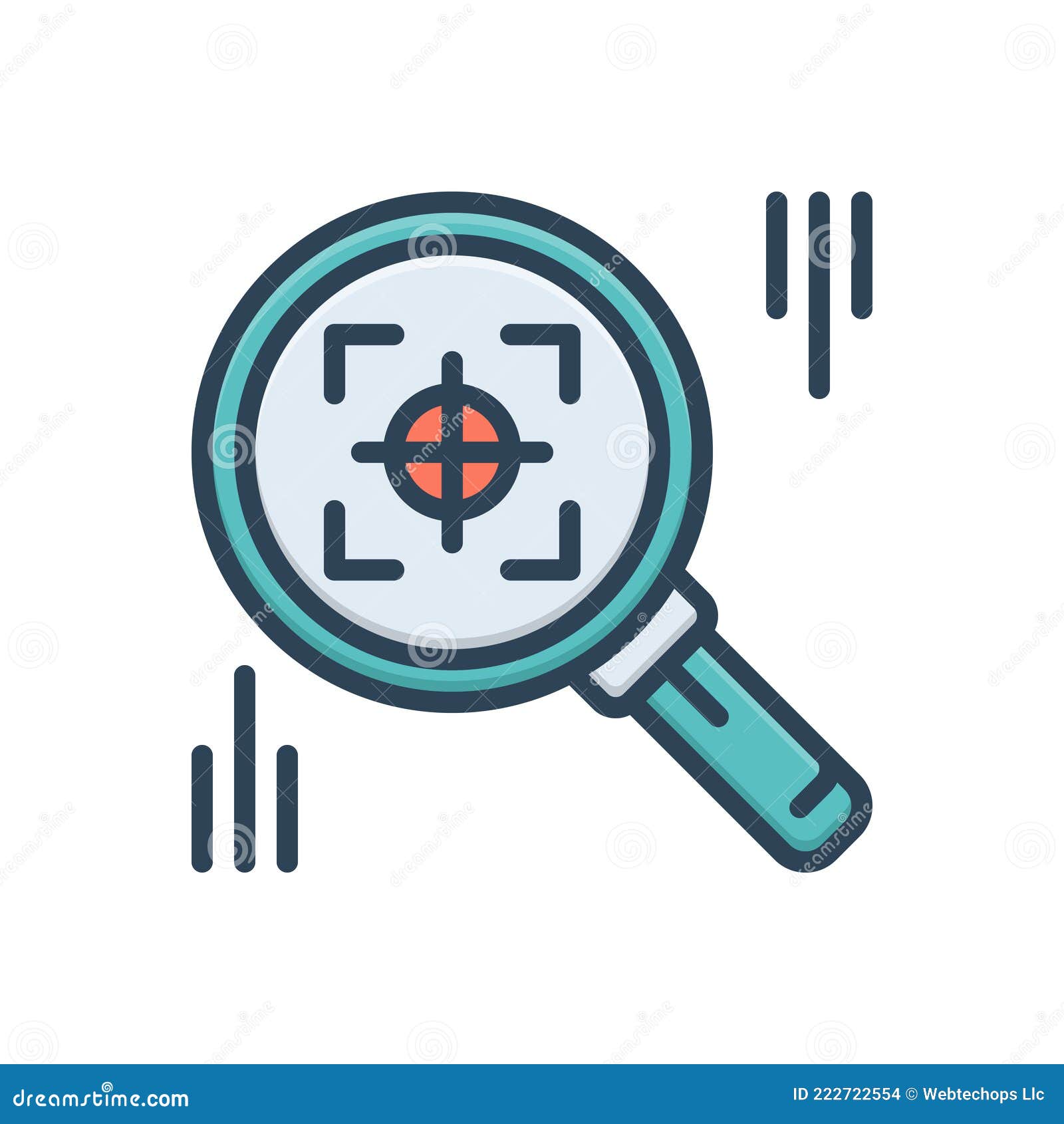 Color Illustration Icon for Finder, Search and Quest Stock Illustration ...